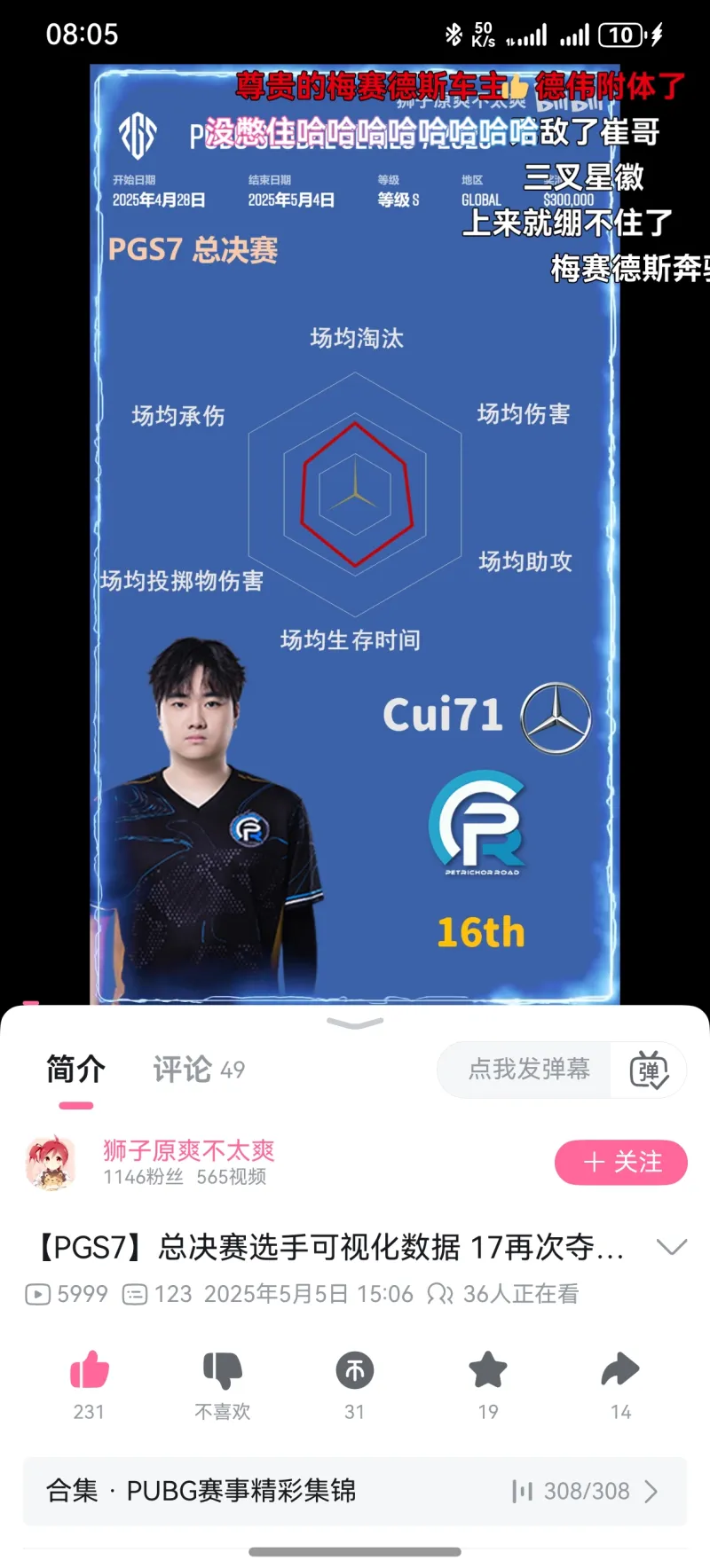 来看看pgs7总决赛17队员们的数据雷达图-绝地求生-虎扑社区