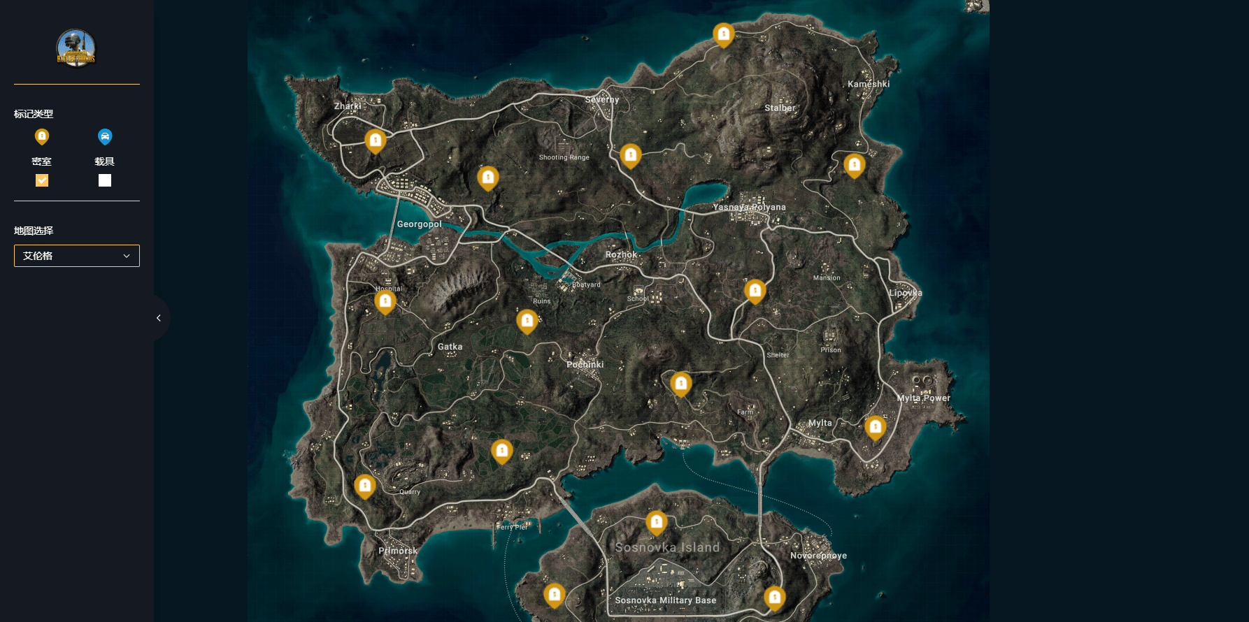 pubg地图密室位置-绝地求生-虎扑社区