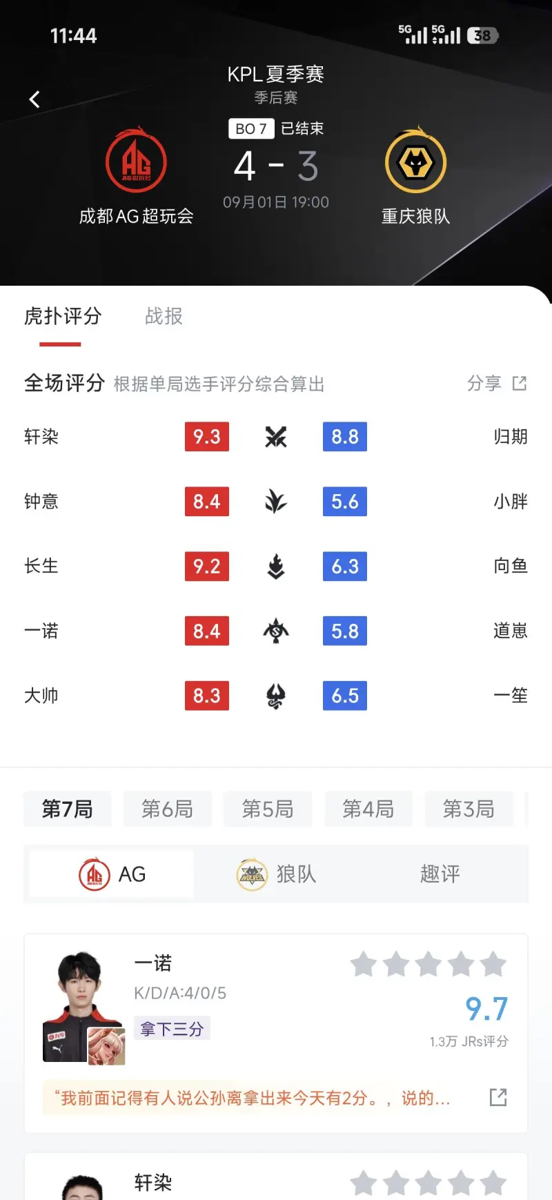 【直播】大黄：打AG不能让一诺玩的爽，是我的话最少两个Ban位给一诺-王者荣耀丨KPL-虎扑社区