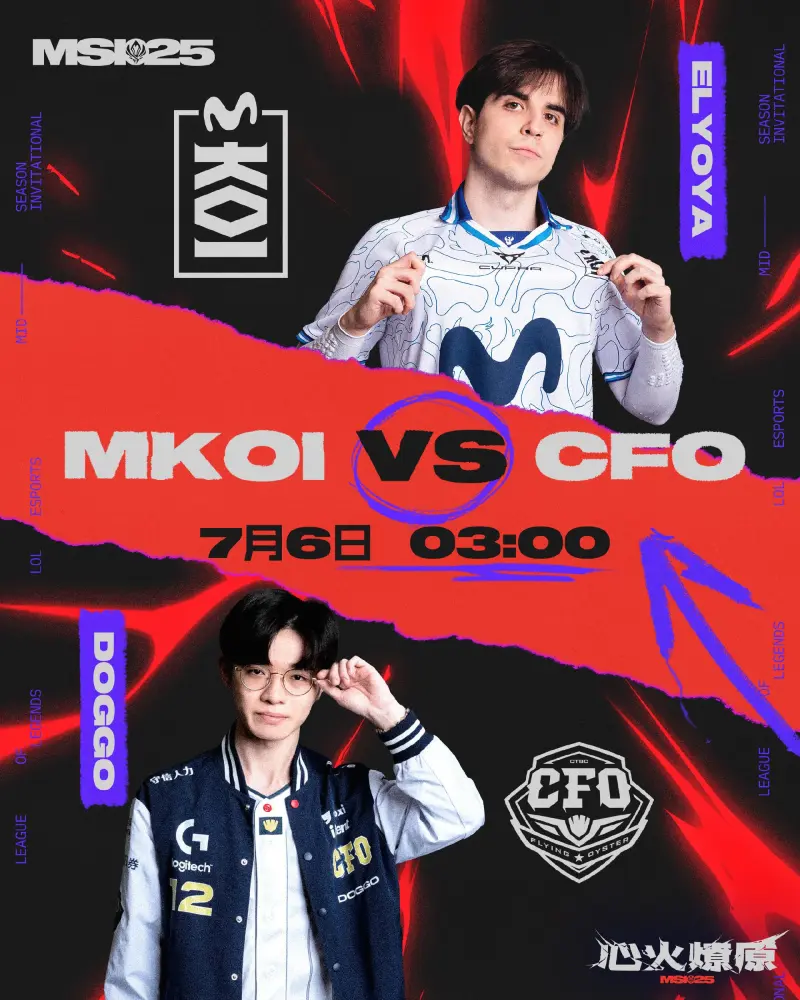 虎扑07月05日讯 2025季中冠军赛淘汰赛第五日 赛程预告