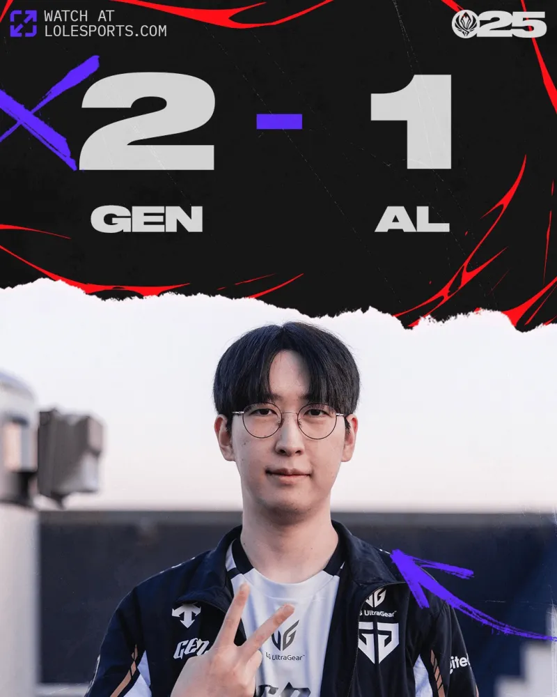 [赛后]GEN 2-1 AL：Shanks双拳难敌四手，GEN中期发力拿下赛点-英雄联盟丨LPL-虎扑社区